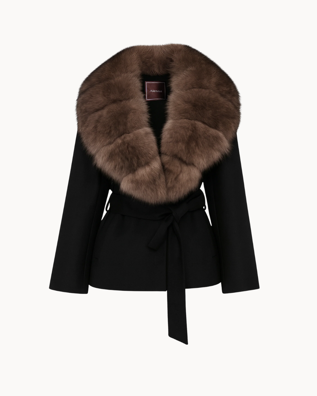 Bria Fur Coat - Black – Alessa Clothing